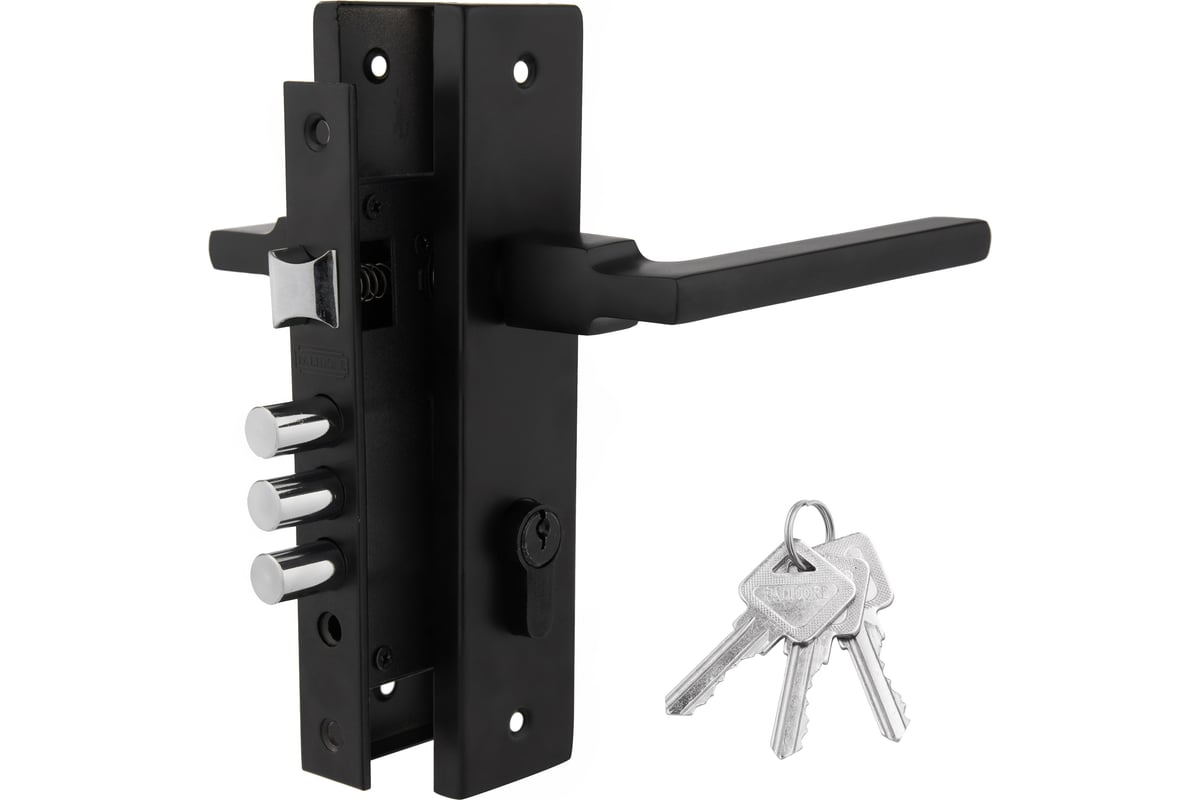 Дверной комплект PALIDORE LHS 6237-220, 3 ключа, Black 98761524 ...