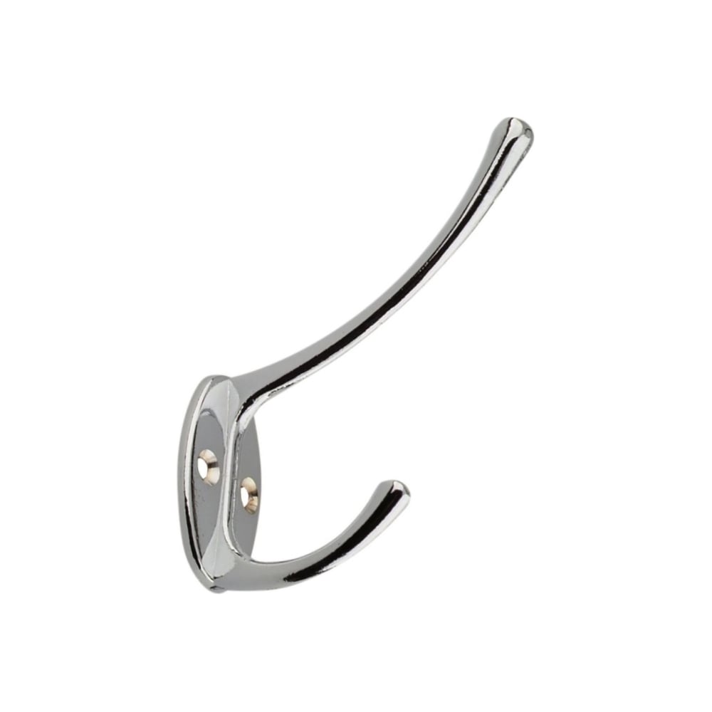 Крючок мебельный Trodos "ZY-703В" 2-рожковый, сплав ЦАМ, хром 302014 ...