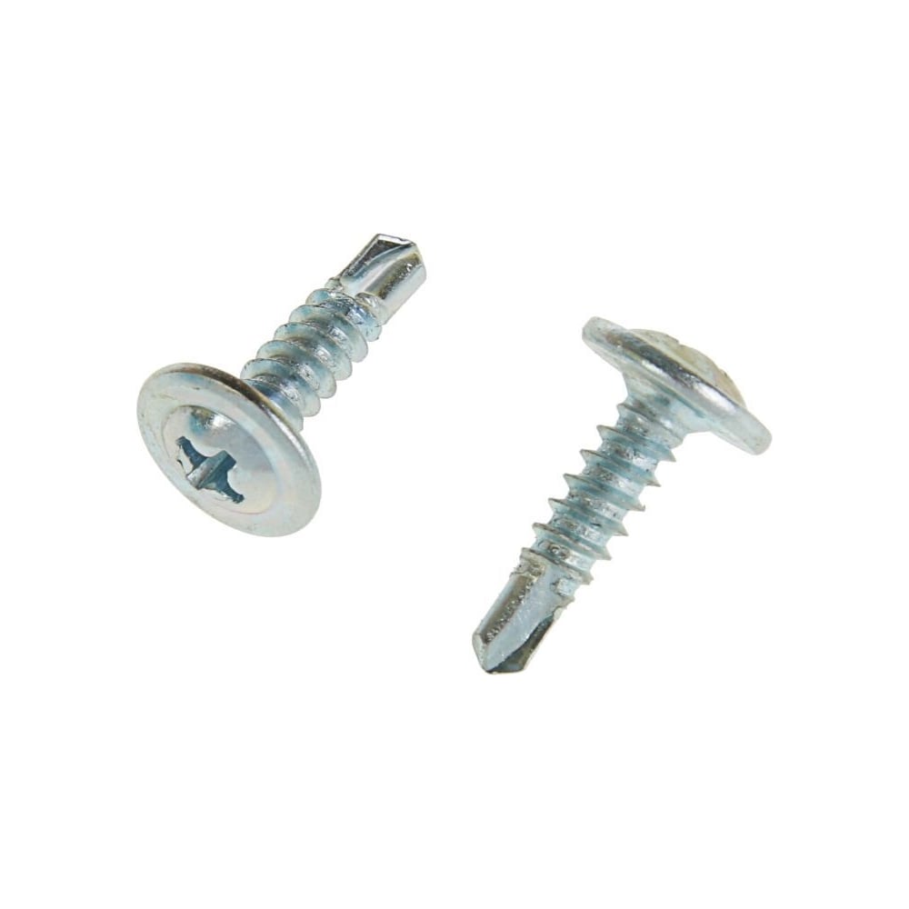 Саморез с прессшайбой TUNDRA krep сверлоконечный, 4.2х16 мм, цинк, 15 ...