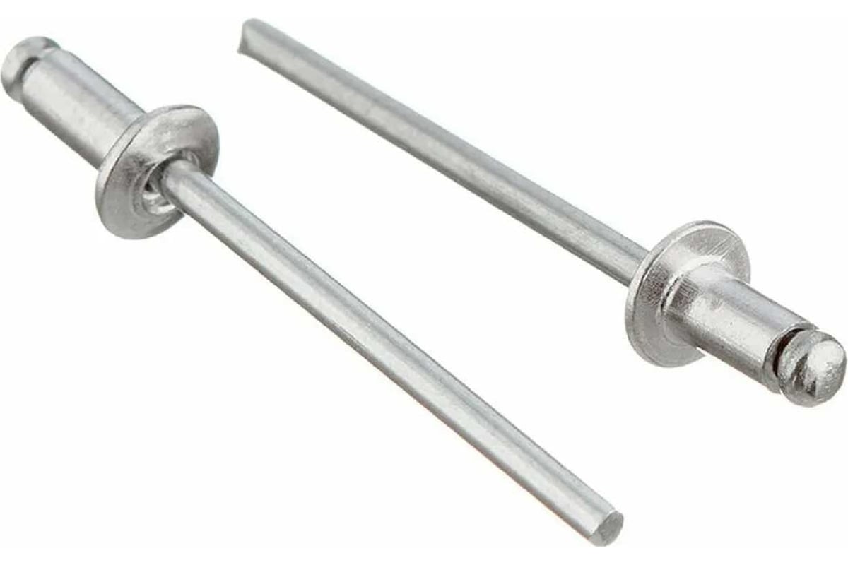 Заклепка ОПМ ISO 15981 тяговая, d4,8x12 Al/Al с плоской головкой, 500 ...