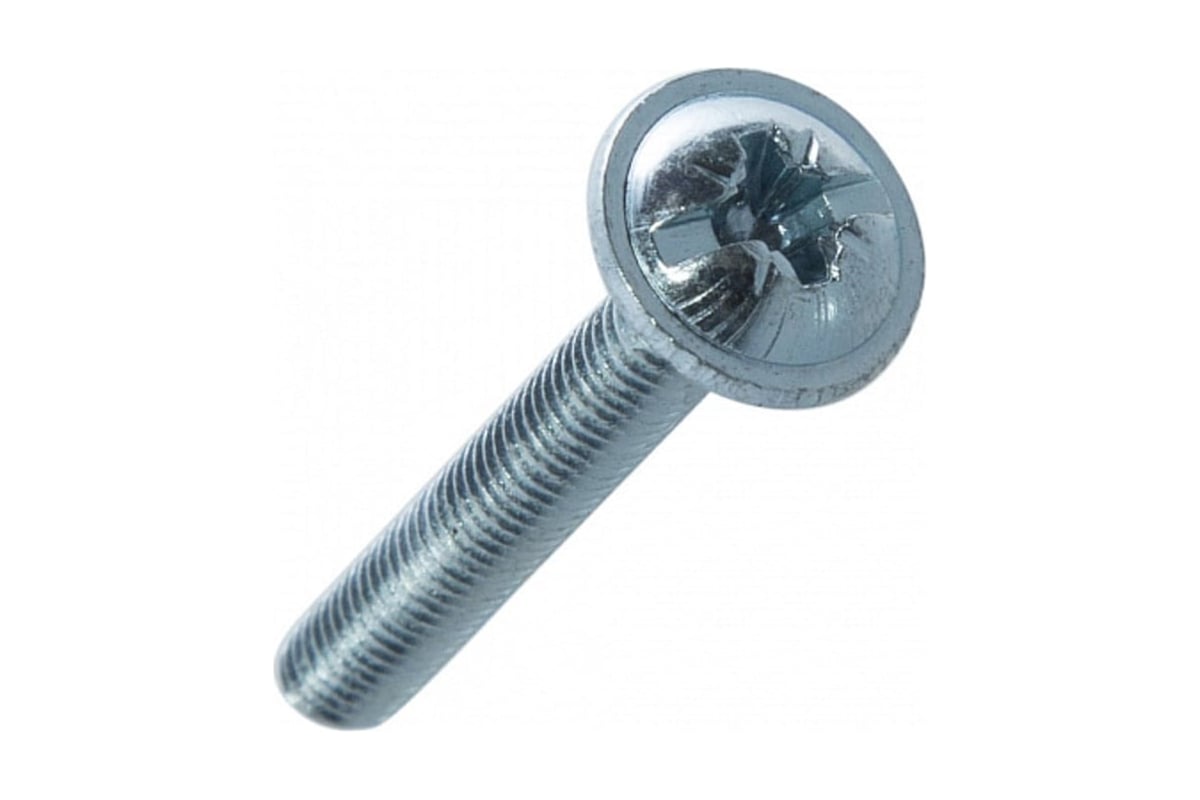 Винт с пресс шайбой Море-Метизов DIN 967, Combi PZ, цинк, М3x20 мм, 100 шт. VINT967PZVCМ320100М ...