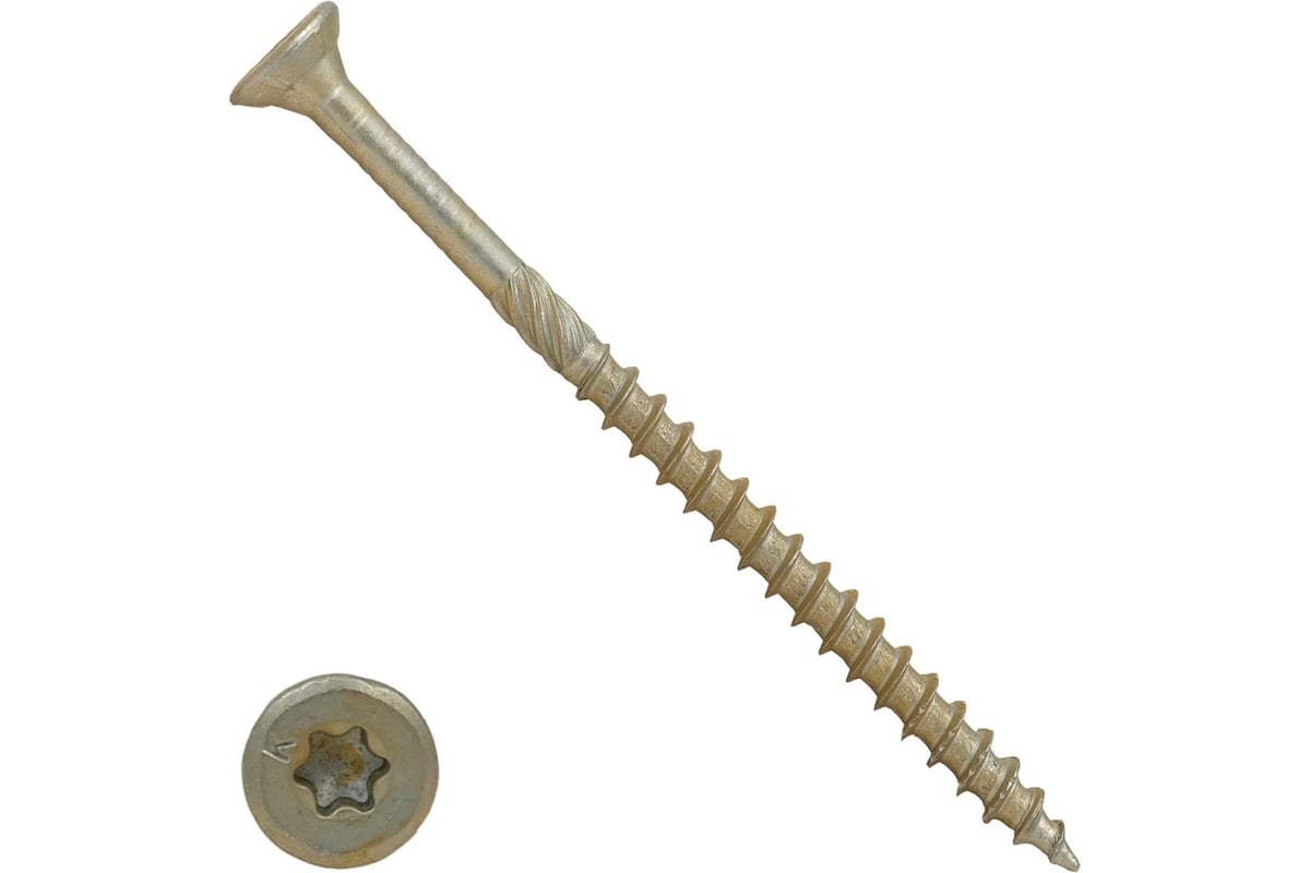 Саморез конструкционный Zitar потайной ЖЦ, Torx 6x140 100 шт, коробка ...