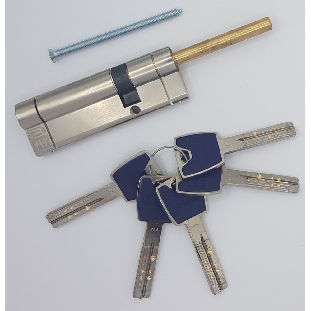 Цилиндровый механизм ABUS P12R491-27 ключ/шток 50-30 (80 мм) NI (5 key ...