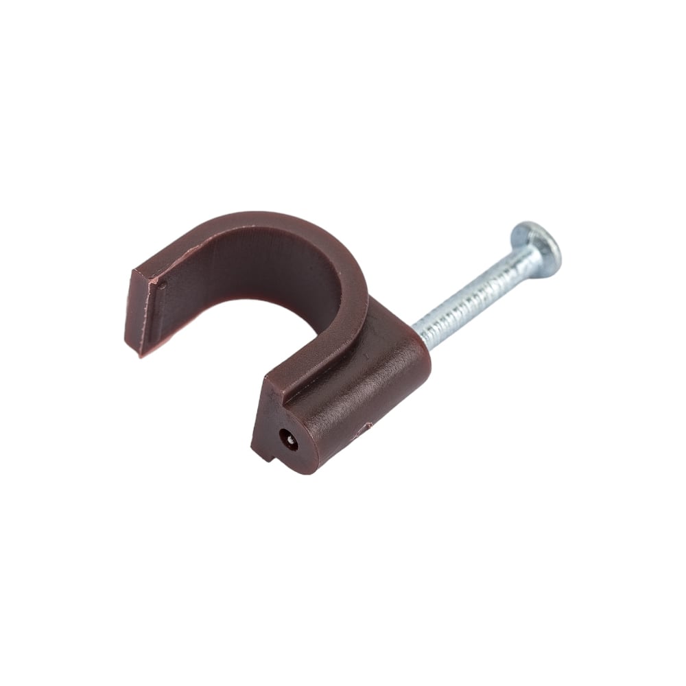 Круглая пластиковая скоба TDM ELECTRIC 10 мм, венге, 50 шт. SQ0514-0085 ...