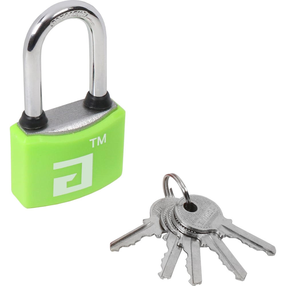 Навесной замок Аллюр ВС1Ч- 364ПД зеленый, 5 ключей, d6 мм, длинная ...