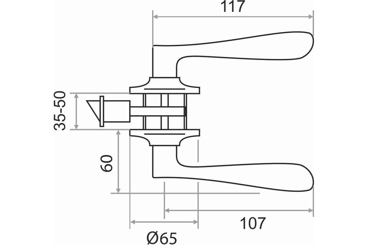 Ручка-защелка Trodos ЗВ3-01 хром 204117 - выгодная цена, отзывы ...