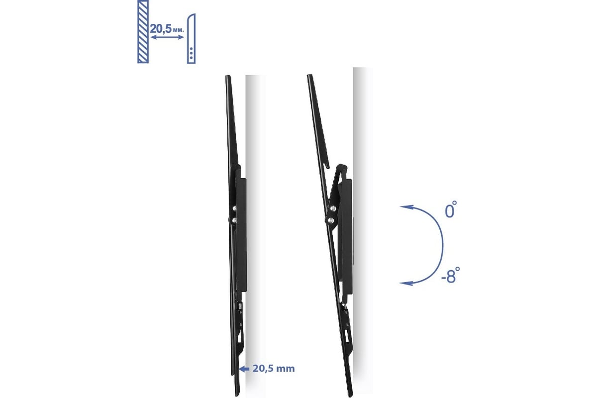 Наклонный кронштейн Godigital dr mounts черный 32"-55" KL 4040T ...