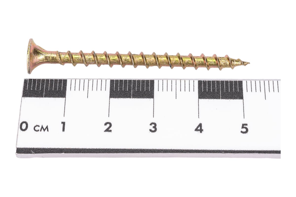 Саморезы Gigant 3,5x51, потайная головка, крупный шаг, желтый цинк, 1 ...