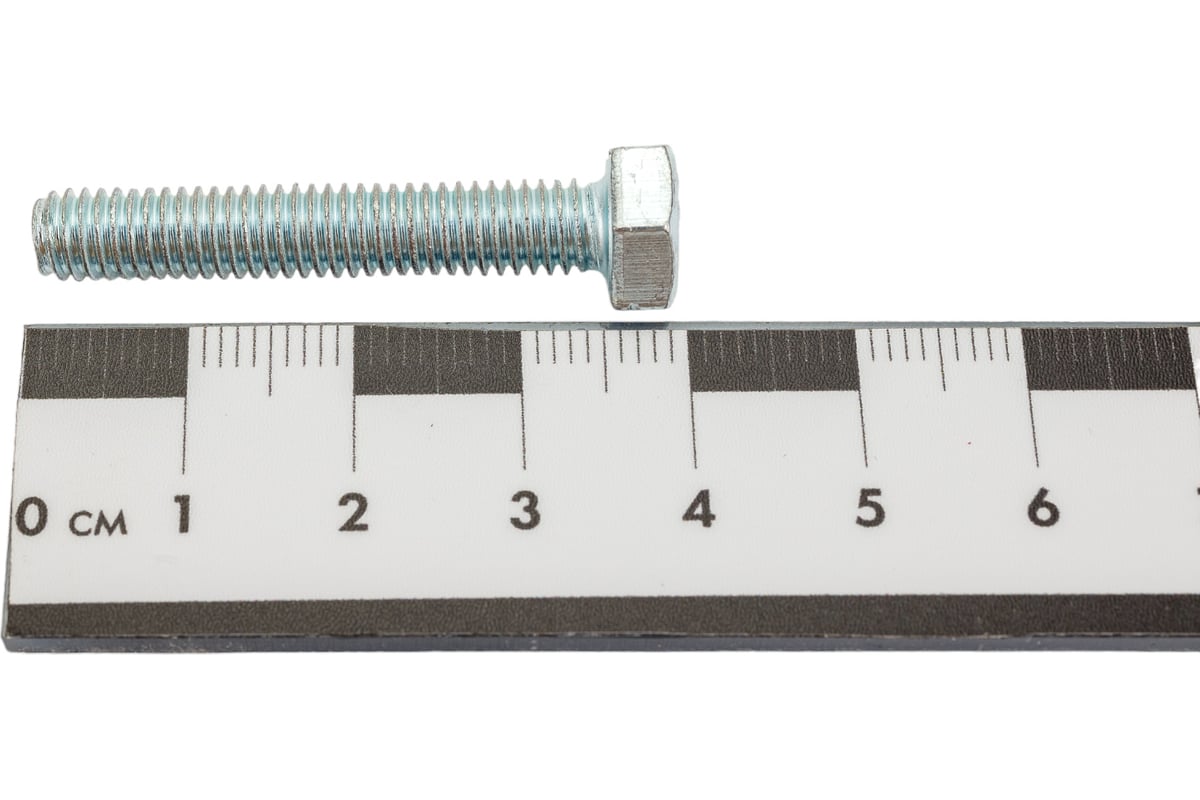 Болт МЕТАЛЛСЕРВИС М6x35 DIN 933, с полной резьбой, цинк, 100 шт ...