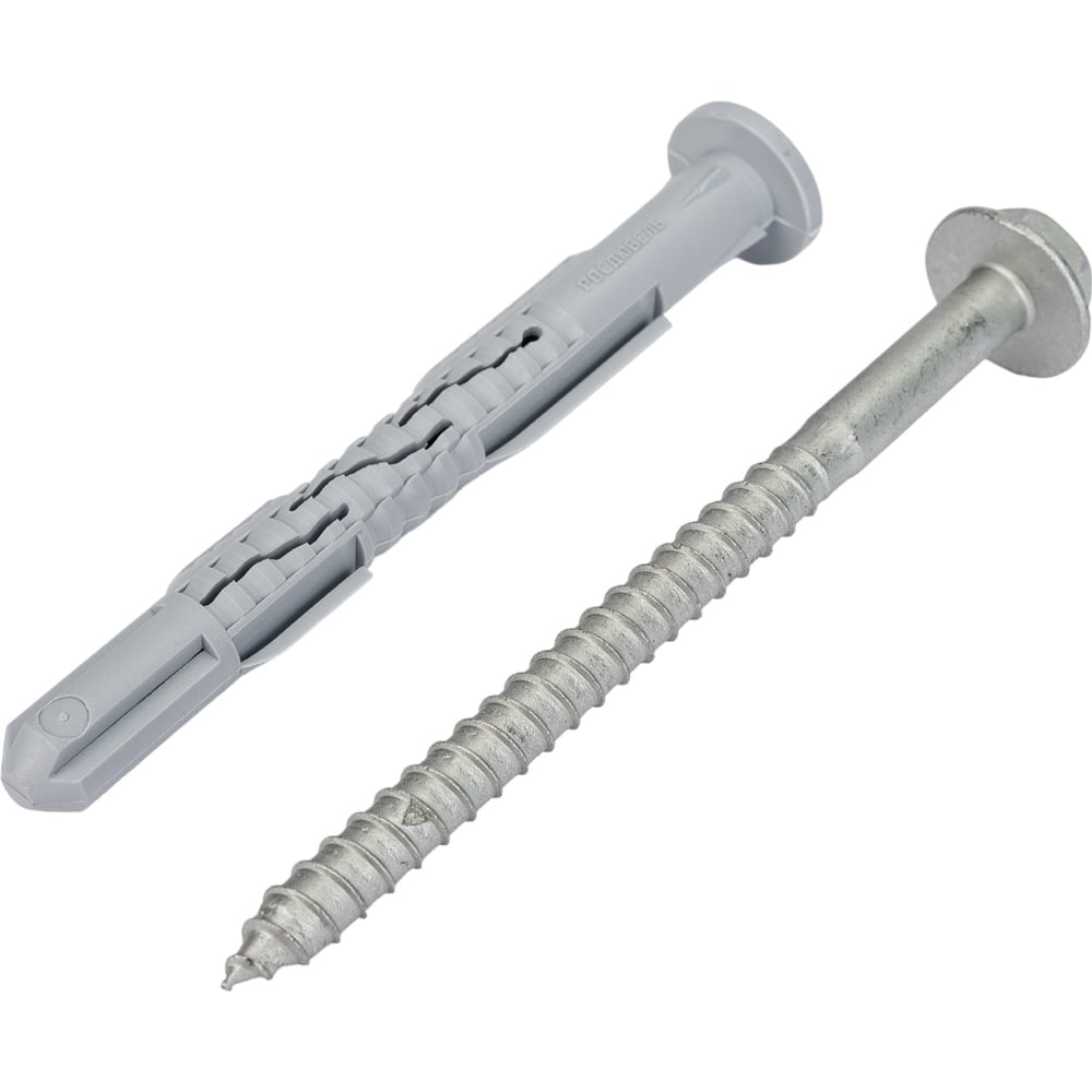 Фасадный дюбель INTERFIX с шестигранной головой и бортом, 10x100, 50 шт ...