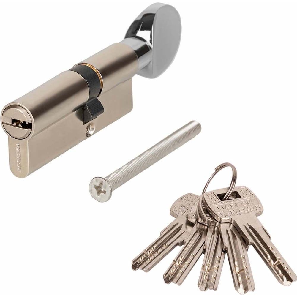 Латунный цилиндр Marlok ЦМВ 80(35в/45)-5к перфо., ключ/вертушка, CP ...