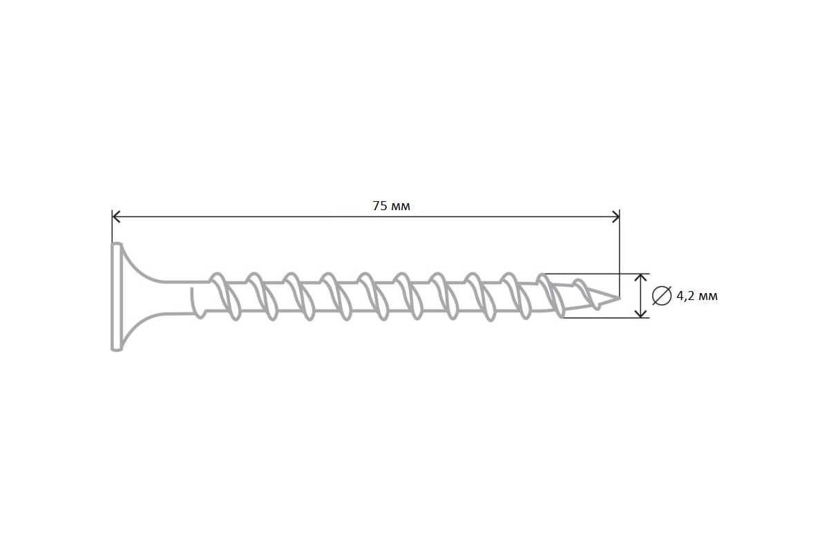 Саморез ШСГД Tech-Krep 4,2х75 250 шт, ведро 100177 - выгодная цена, отзывы, характеристики, фото ...