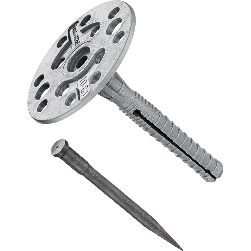 Дюбель для теплоизоляции с пластиковым гвоздём 10х80, 50шт - пакет Tech-Krep 101706 - выгодная ...