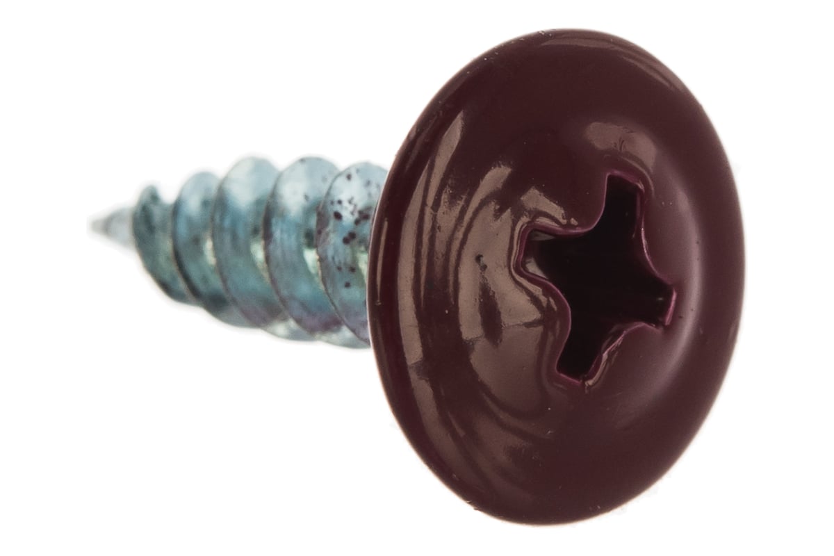 Саморез Tech-Krep ШСММ 4,2х16 темно-красный KP RAL 3005 20 шт, пакет ...