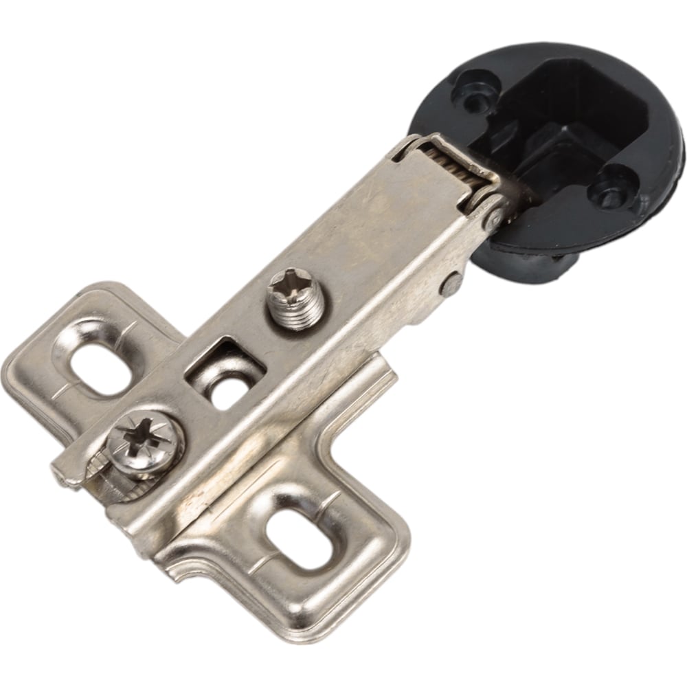 Накладная петля Tech-Krep/Zitar для стекл. дверей D26 с накладкой хром, отв.планк и вклад. для ...