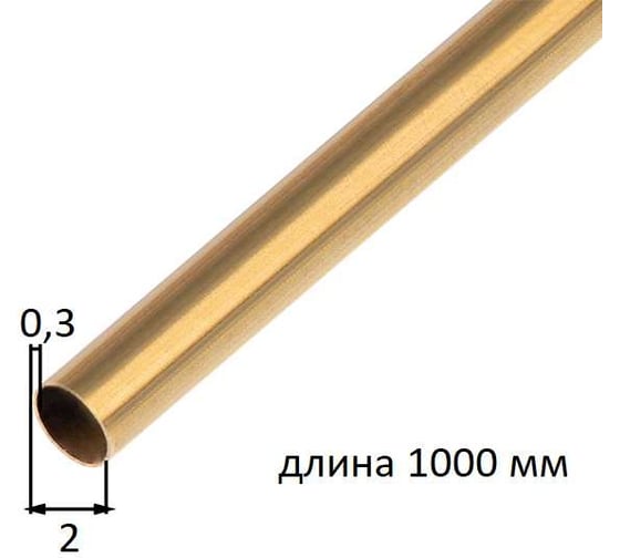Трубка GAH ALBERTS латунная, диаметр 2x0,3х1000мм, 471217 - выгодная ...