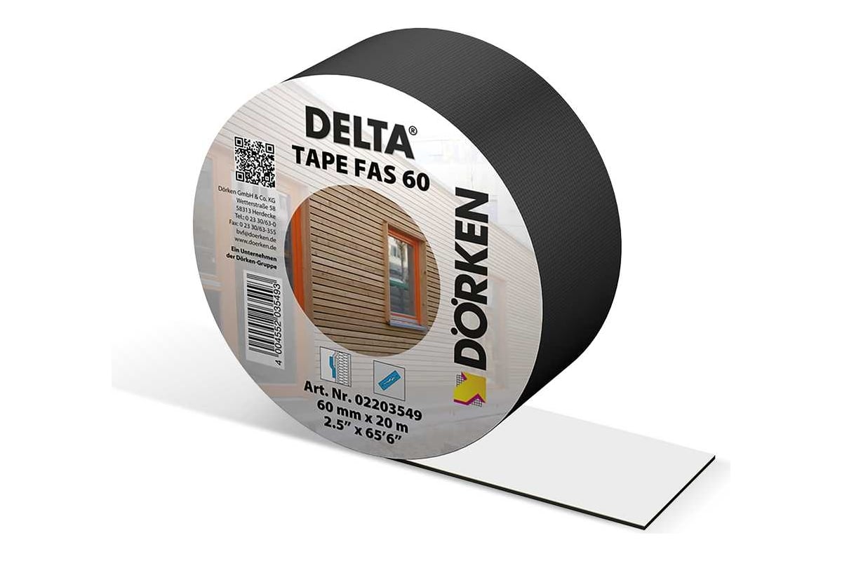 Односторонняя клеящая лента Delta tape fas 100 черного цвета для ...