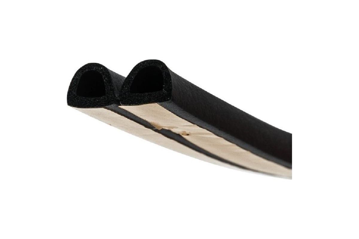 Самоклеящийся уплотнитель для дверей и окон ТДВ d-профиль, 12x10 мм ...