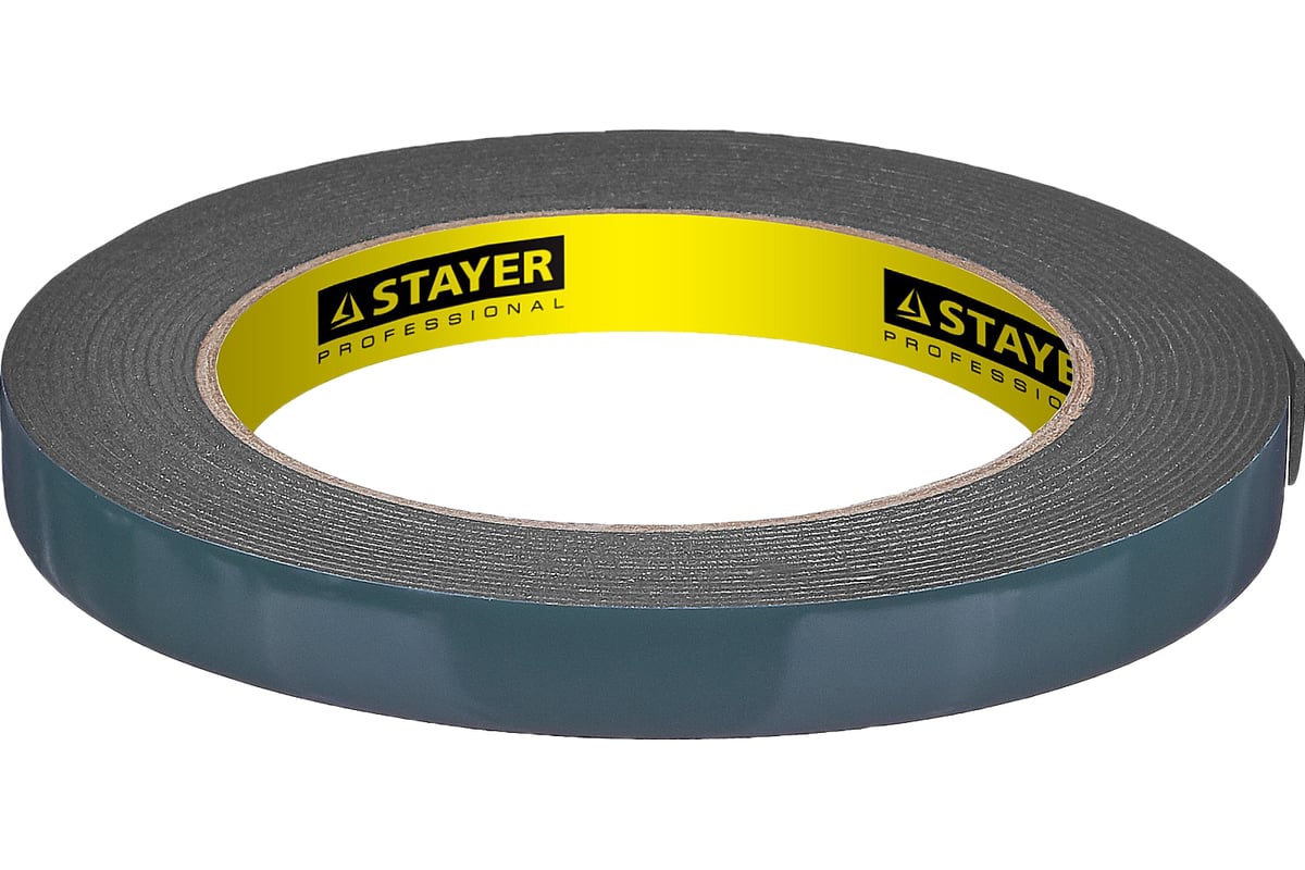 Клейкая монтажная лента STAYER "Profi" на вспененной основе черная 12 ...