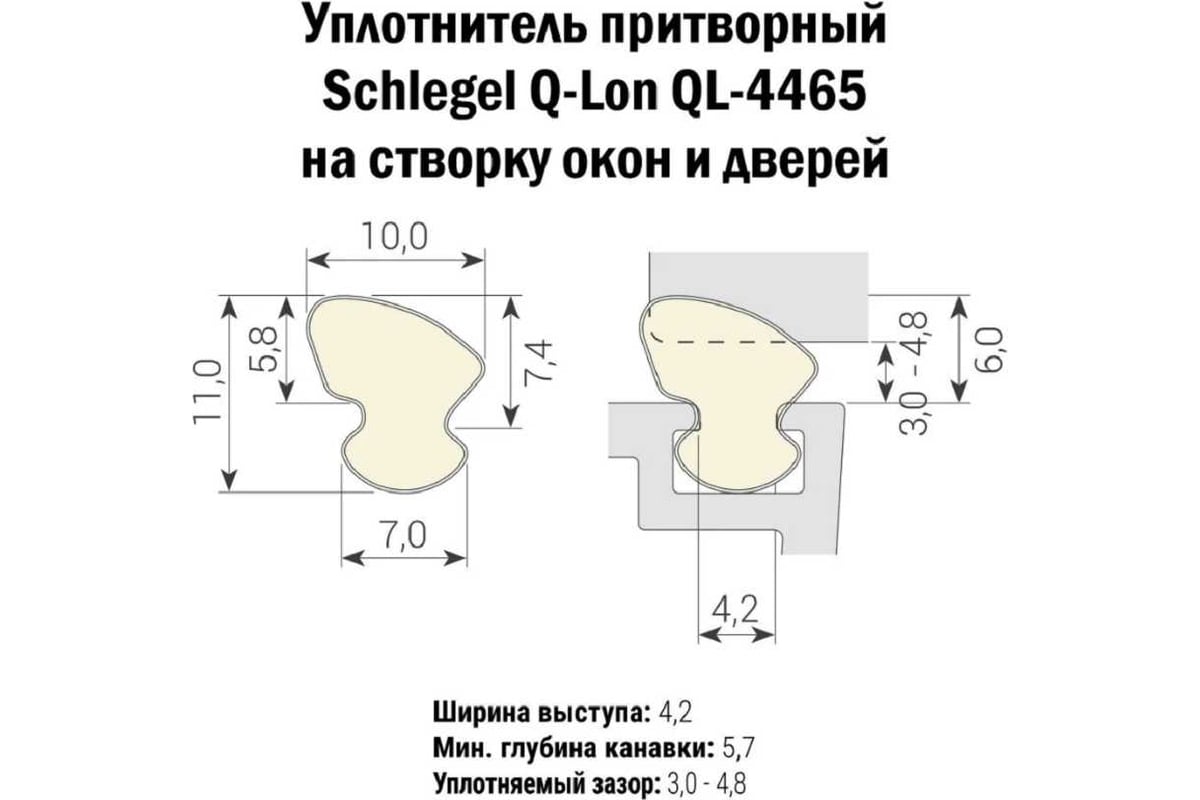 Уплотнитель для окон и дверей KOMFORT москитные системы Schlegel Q-LON ...