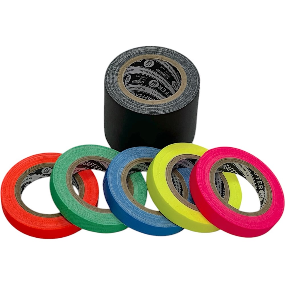 Клейкая лента DGTAPE TrueGaff - Гаффа тейп набор 5 шт. 10 мм/6 м и 1 шт ...