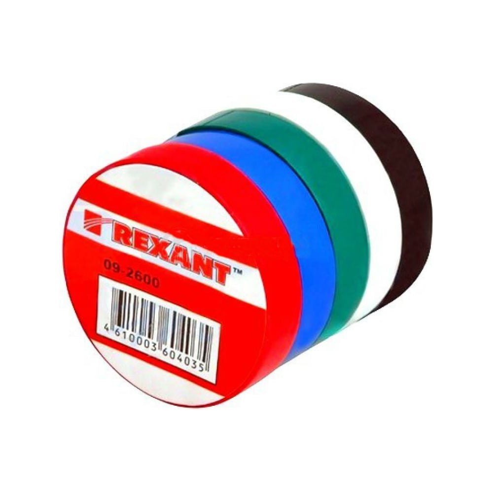 Набор изолент REXANT 15мм х 20м 5 шт 09-2600 - выгодная цена, отзывы ...