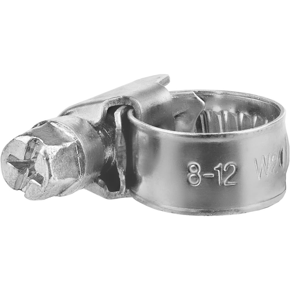 Обжимной хомут из нержавеющей стали MasterProf 8-12 мм, 2 шт ИС.140234 - выгодная цена, отзывы ...