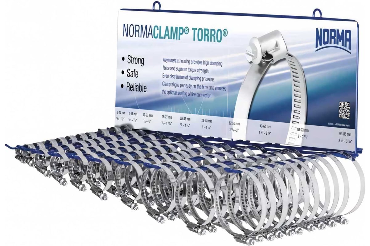 Стенд-вешалка с хомутами NORMA TORRO W2 100 шт. NR-01269702010 ...