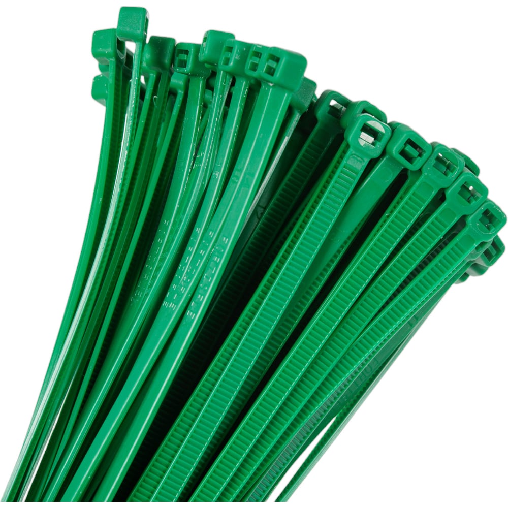 Нейлоновая стяжка Fortisflex КСС 5x400 мм, зеленый, 100 шт. 90331 ...