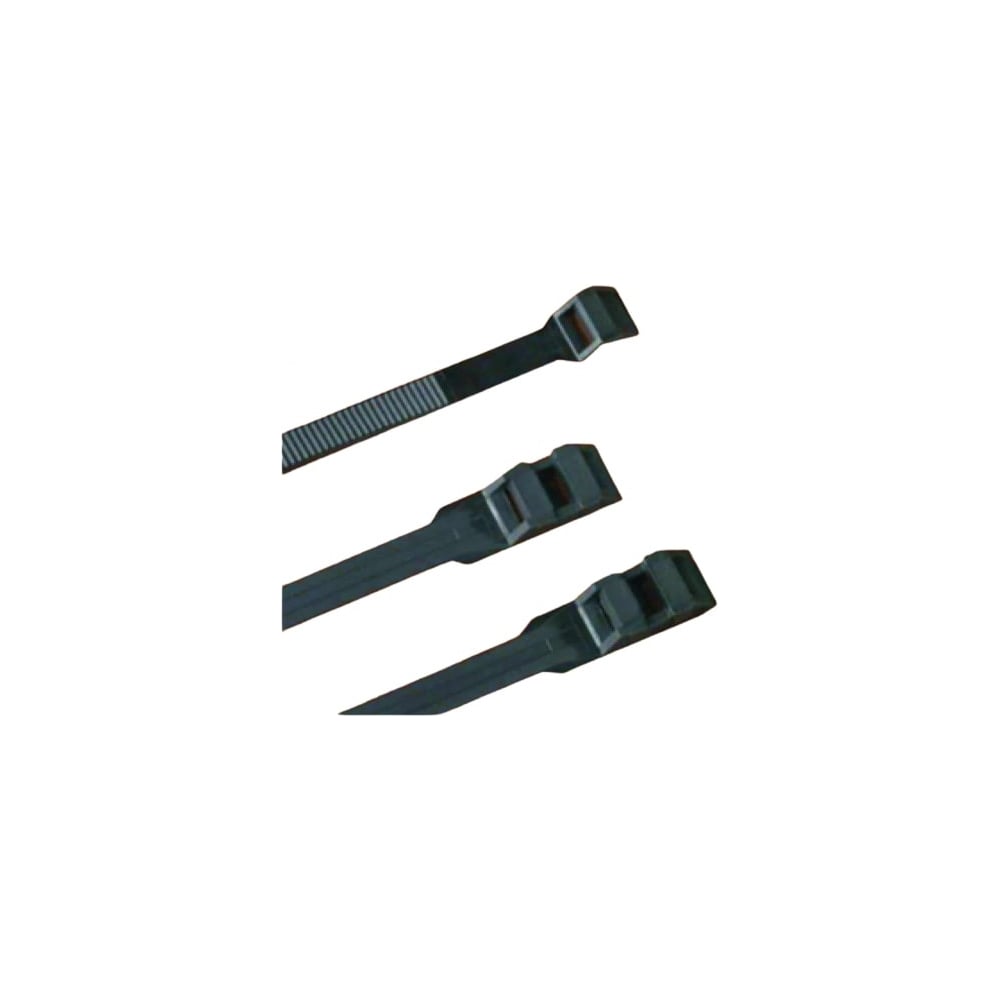 Нейлоновый хомут с двойным замком АО НПП Салют 9х260 черный 100 шт ...