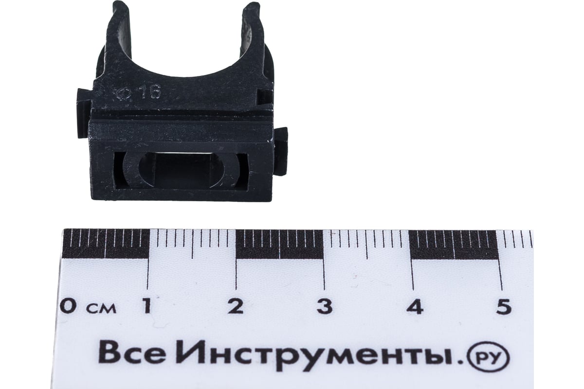 Крепеж - клипса для труб MasterProf диам. 16 мм, черная, 50 шт. ЭТ ...