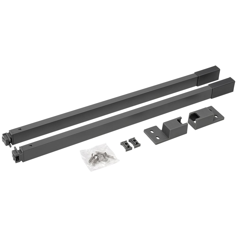 Комплект прямоугольных рейлингов Lemax PROF для Lembox-S, 400 мм, серый Lembox-R-400-GR-S ...