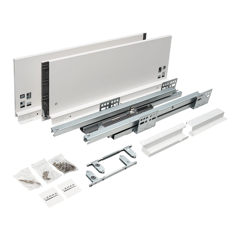 Комплект системы выдвижения Lemax PROF Lembox, H=167, L=450 мм, белый Lembox-167-450-WT-S ...