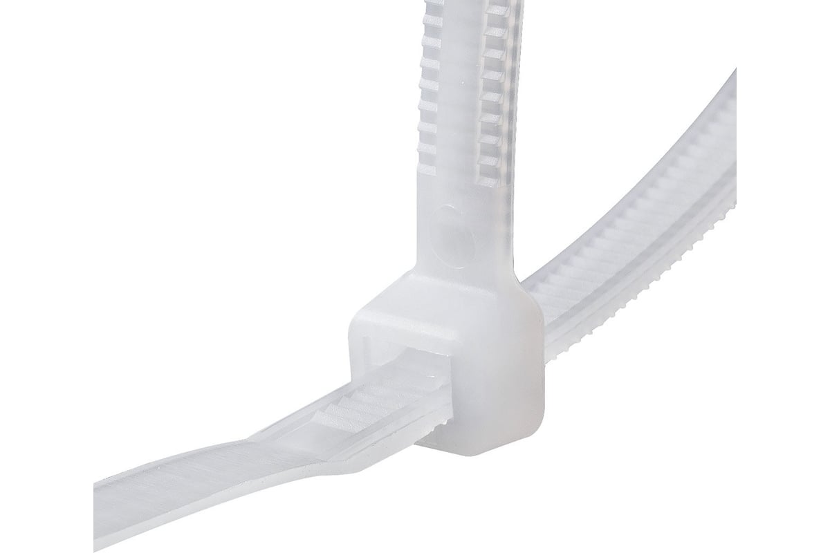 Стяжка нейлоновая Fortisflex КСС «MULTILOCK» 4x300, белый, 100 шт ...