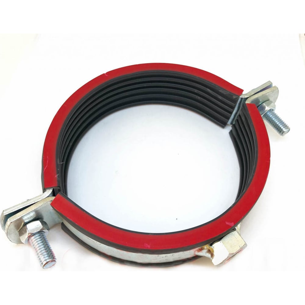 Трубный хомут высокой тяжелой нагрузки с уплотнителем СВК гайка М12, 2 ...