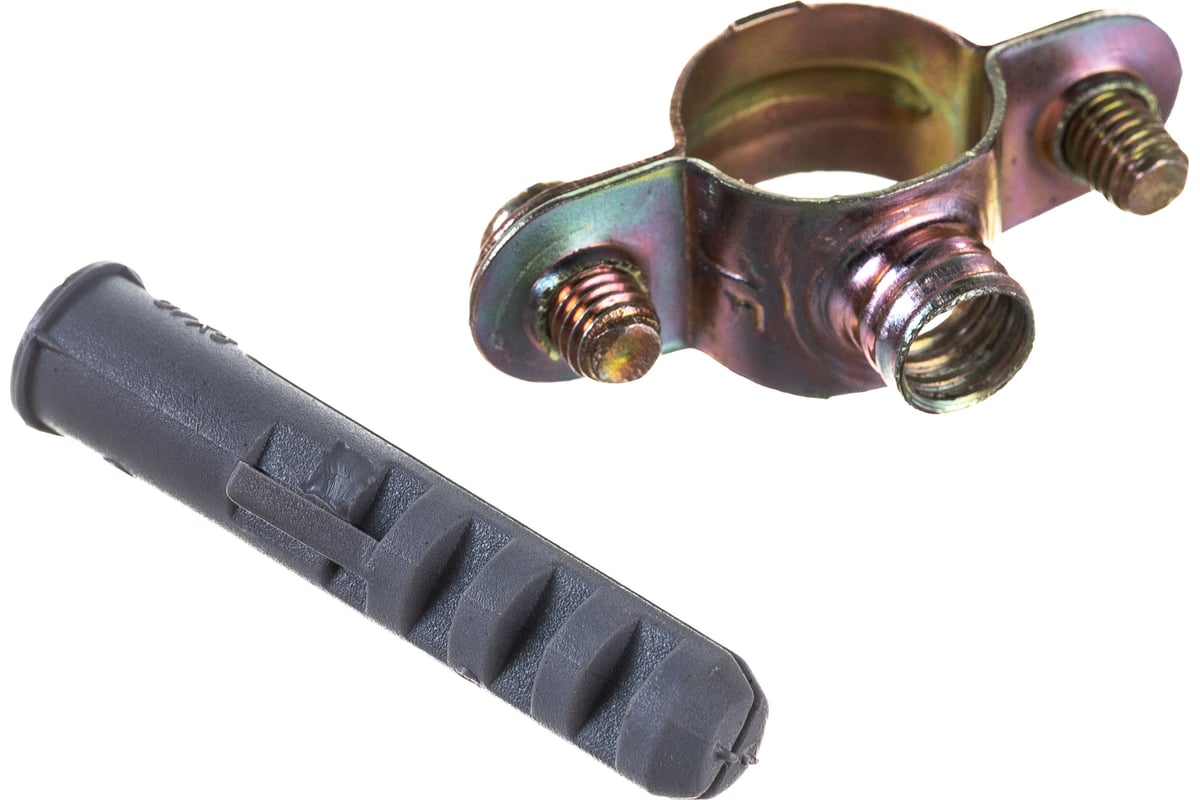 Хомут для медной трубы СВК ду 15 с дюбелем, 10 шт. SVK-FCU1510 ...