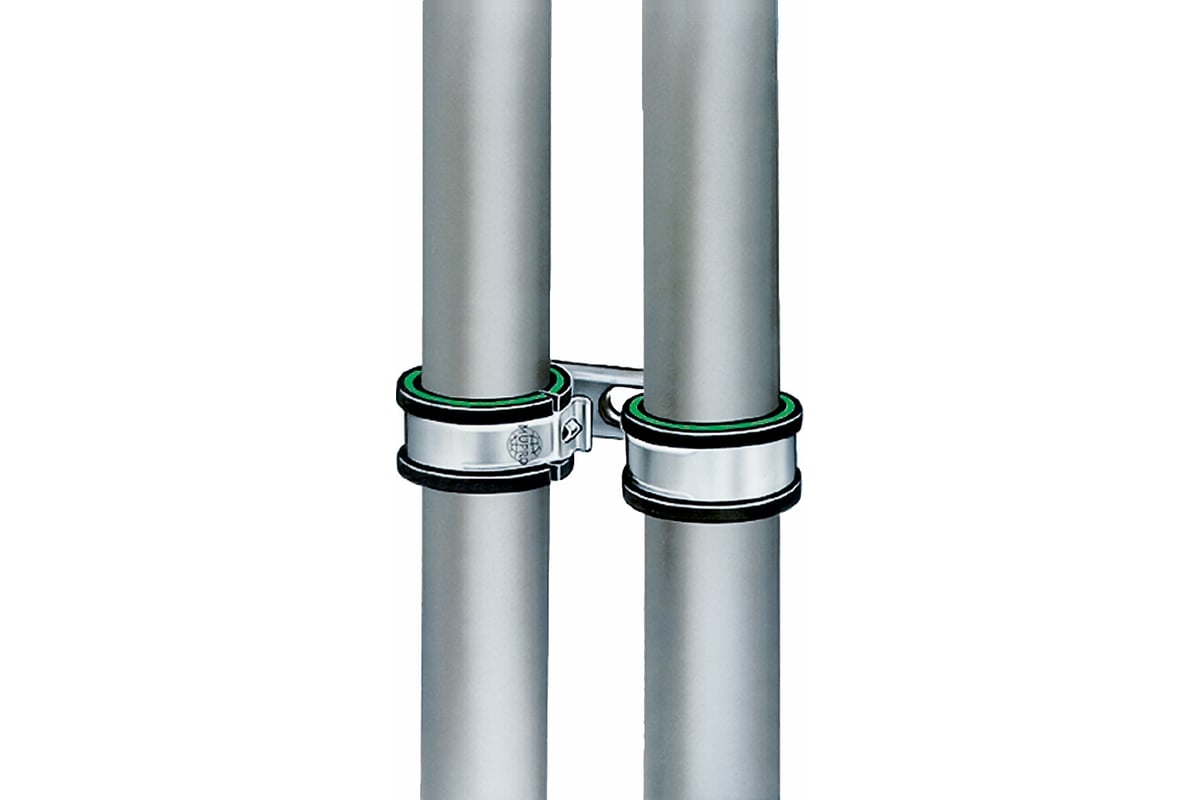 Двойной хомут Mupro VARIO для медных труб, оцинкованный, с изол. DGL ...