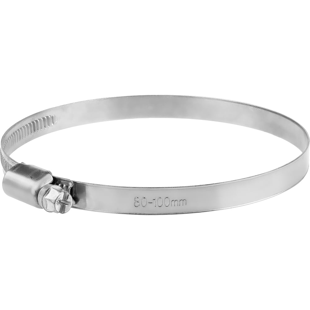 Обжимной хомут MasterProf 9 мм, цинк, 80-100 мм, 2 шт. ИС.140860 - выгодная цена, отзывы ...