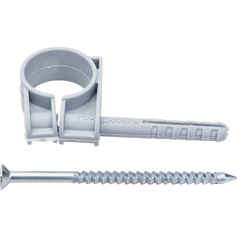 Одинарный пластиковый кронштейн с дюбелем MasterProf 20-22 мм, 5 шт ИС.130164 - выгодная цена ...