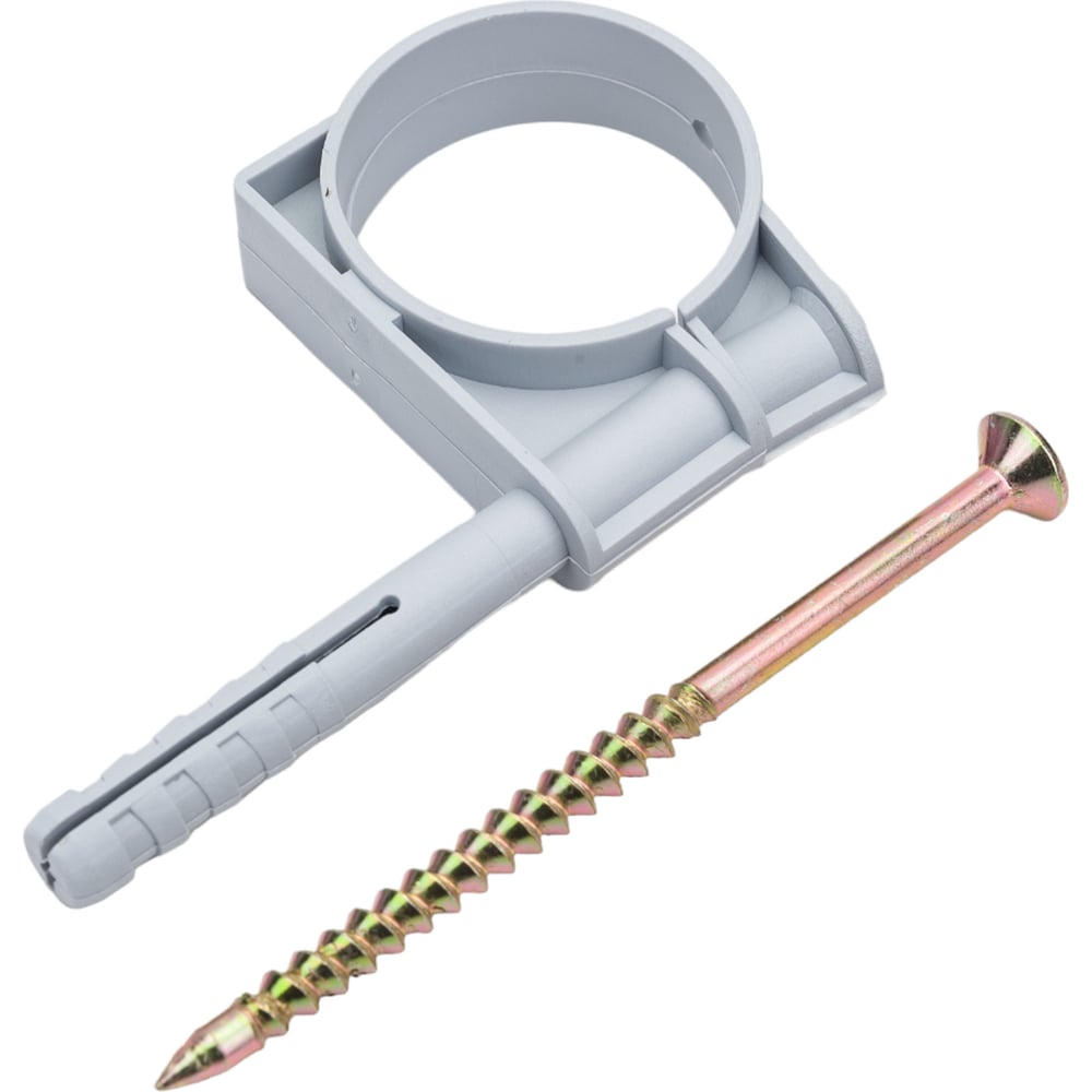 Одинарный пластиковый кронштейн с дюбелем MasterProf 32-34 мм, 2 шт ИС.130166 - выгодная цена ...