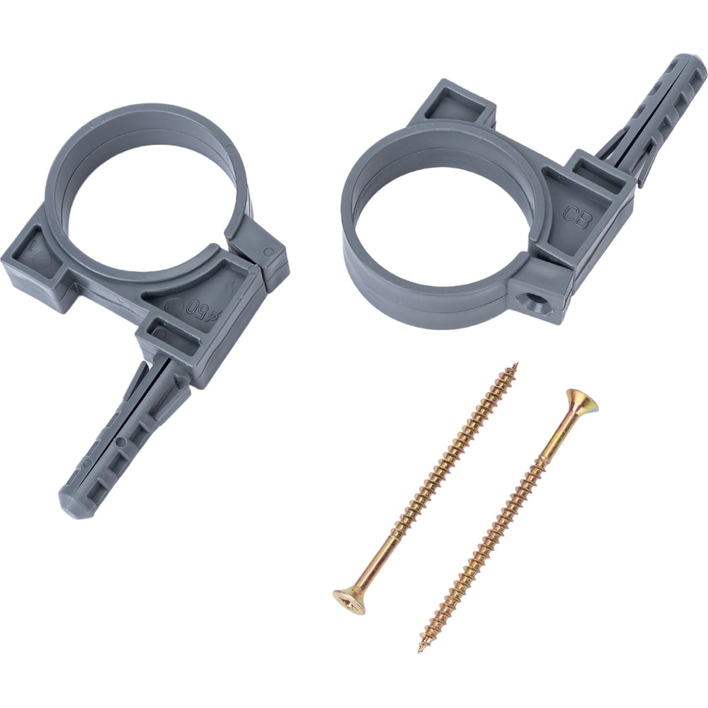 Одинарный пластиковый кронштейн с дюбелем MasterProf 50 мм, 2 шт ИС.130168 - выгодная цена ...