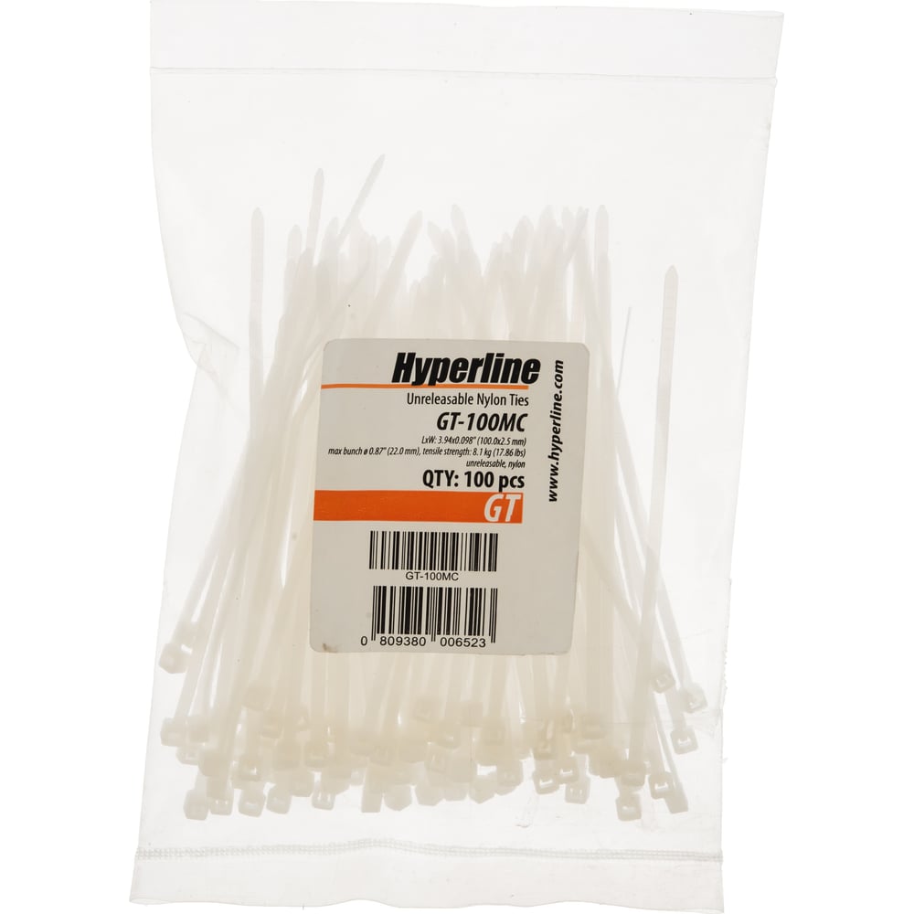 Нейлоновая неоткрывающаяся стяжка Hyperline GT-100MC 16033 - выгодная цена, отзывы ...