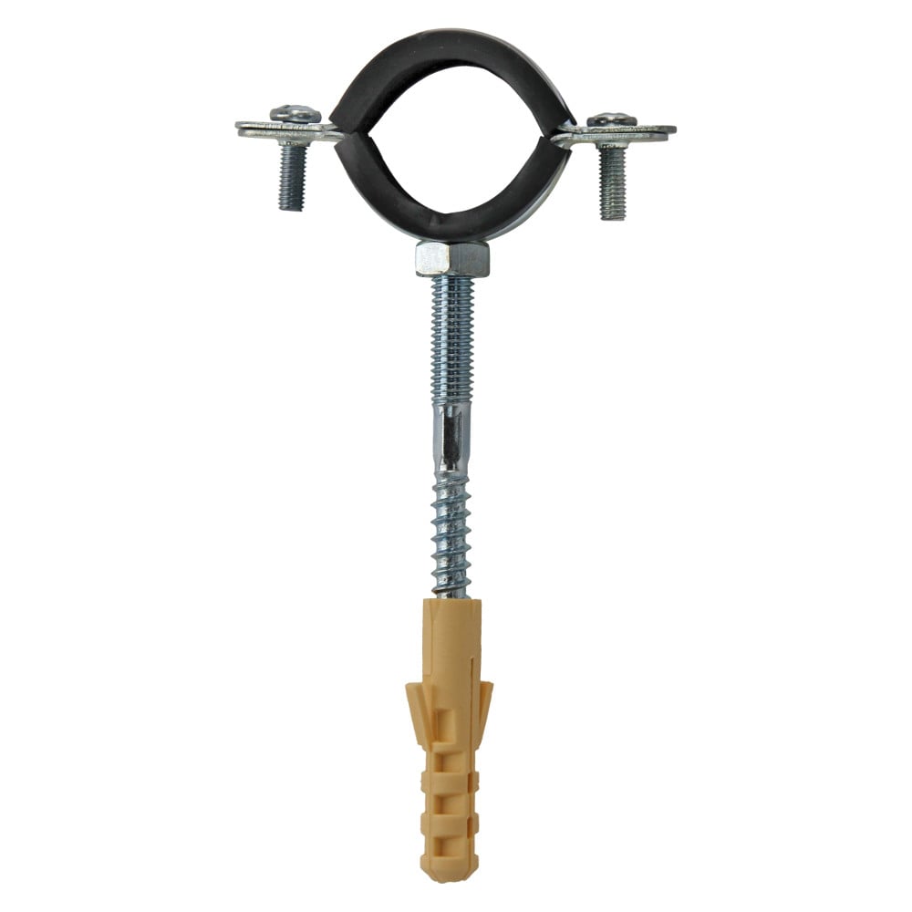 Сантехнический хомут с шурупом и дюбелем MasterProf м8, 3/4", 25-28 мм, 5 шт. ТД.030266 ...