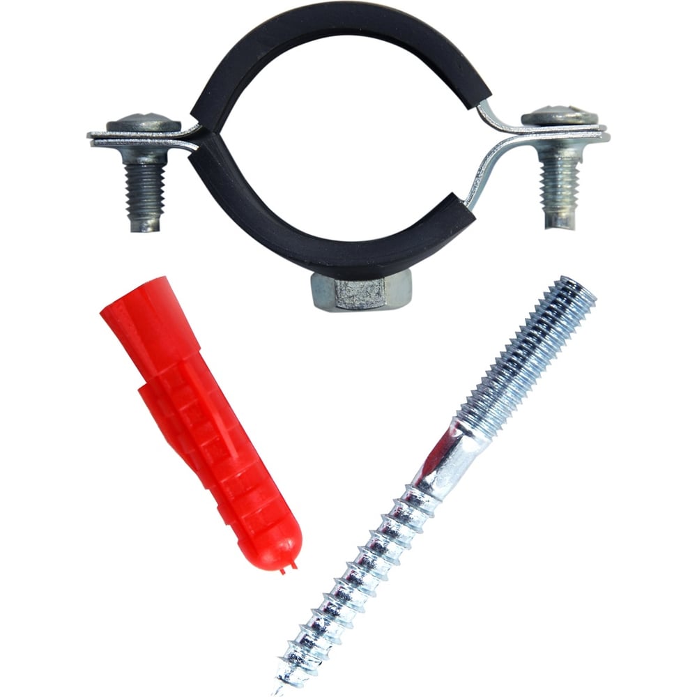 Сантехнический хомут с шурупом и дюбелем MasterProf м8, 1", 31-35 мм, 5 шт. ТД.030267 - выгодная ...