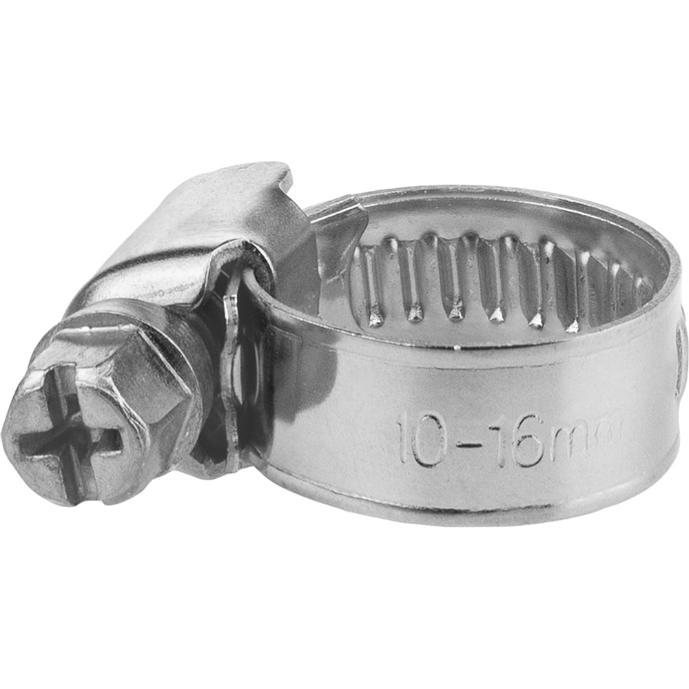 Обжимной хомут из нержавеющей стали MasterProf 10-16 мм, 2 шт ИС.140235 - выгодная цена, отзывы ...