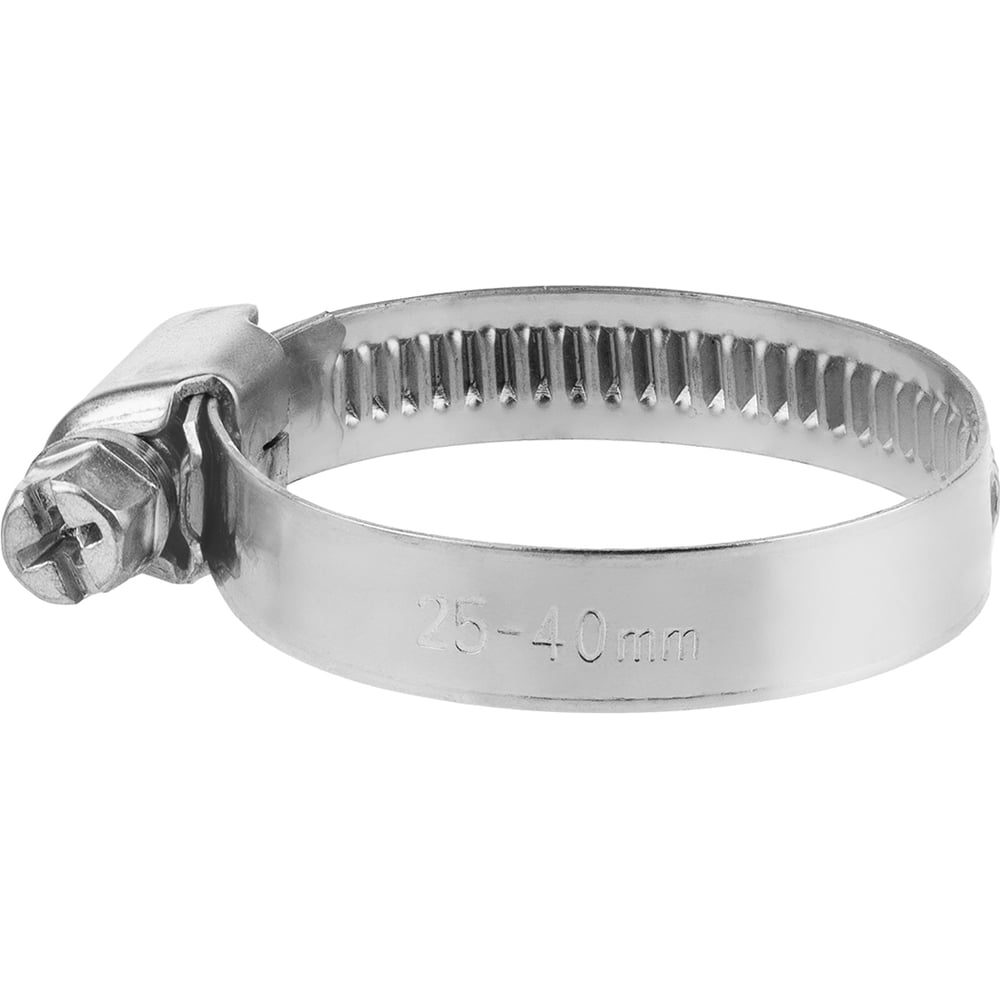 Обжимной хомут из нержавеющей стали MasterProf 25-40 мм, 2 шт ИС.140241 - выгодная цена, отзывы ...