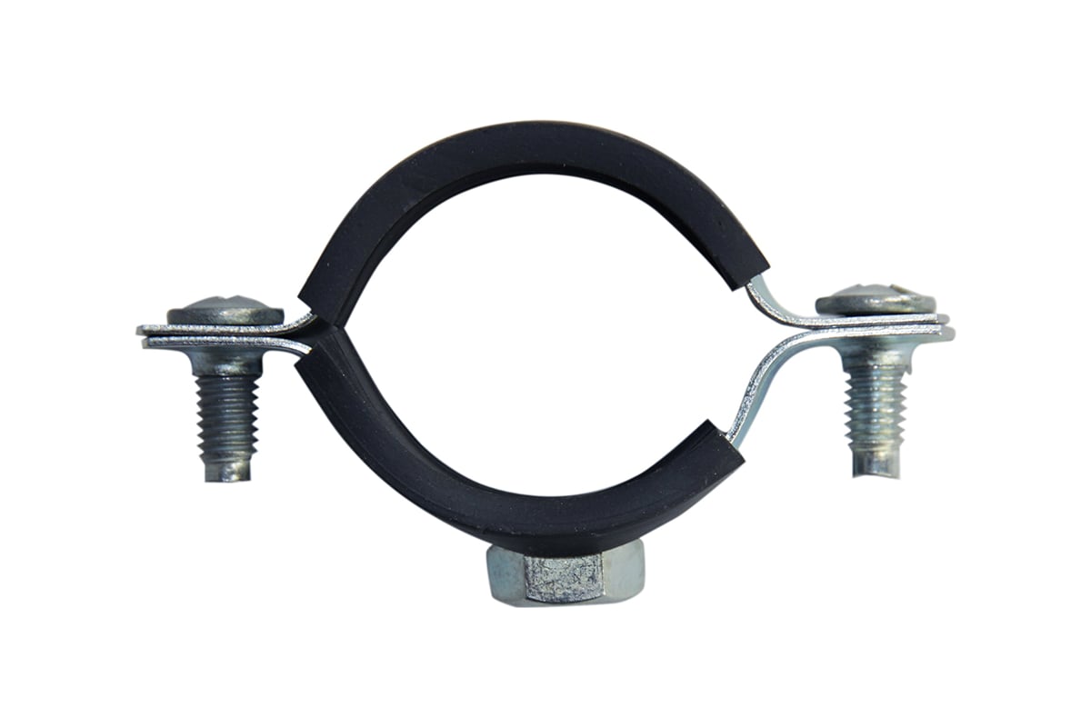 Оцинкованный хомут с резиновым уплотнителем MasterProf 1/2", M8, с шурупом и дюбелем ИС.140016 ...