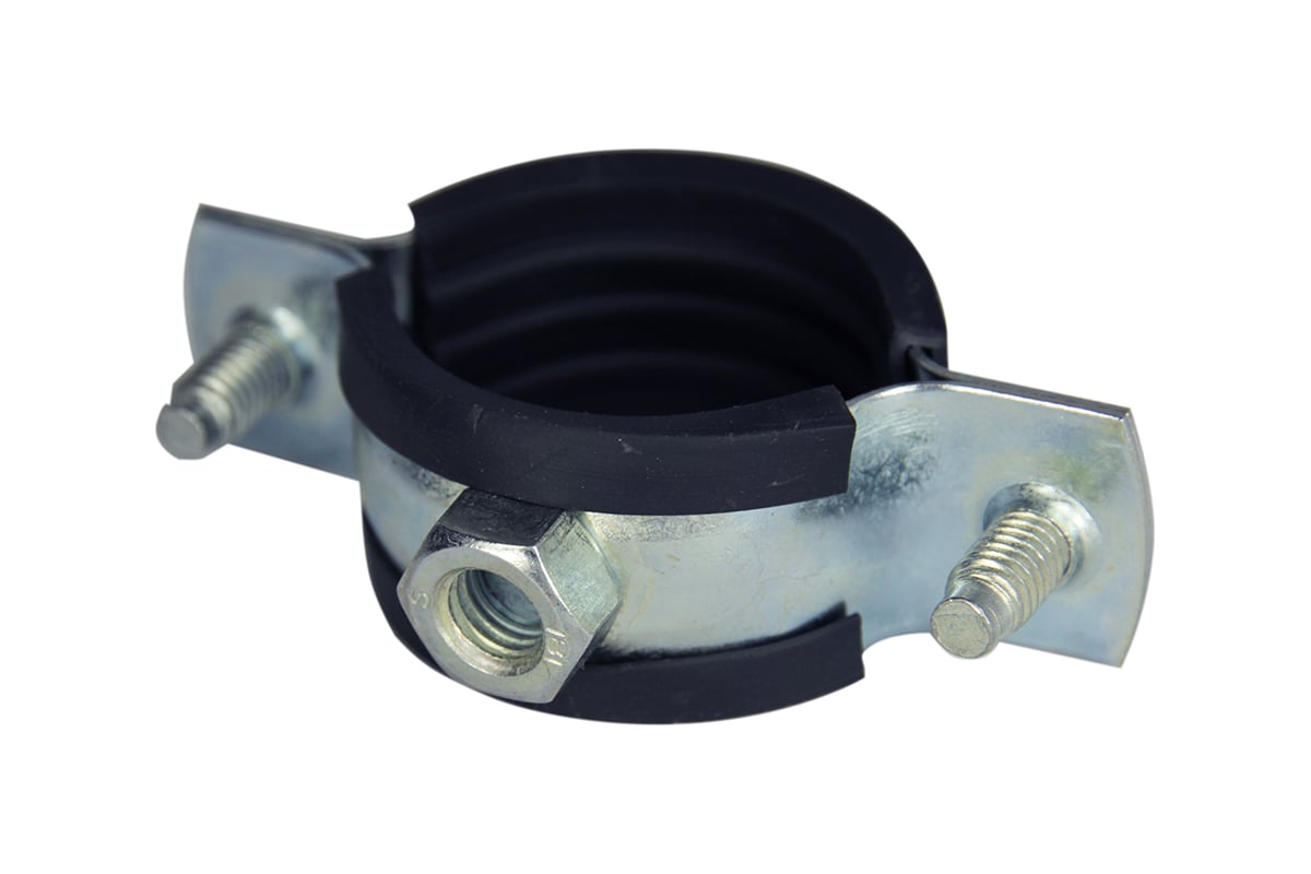 Оцинкованный хомут с резиновым уплотнителем MasterProf 1/2", M8, с шурупом и дюбелем ИС.140016 ...