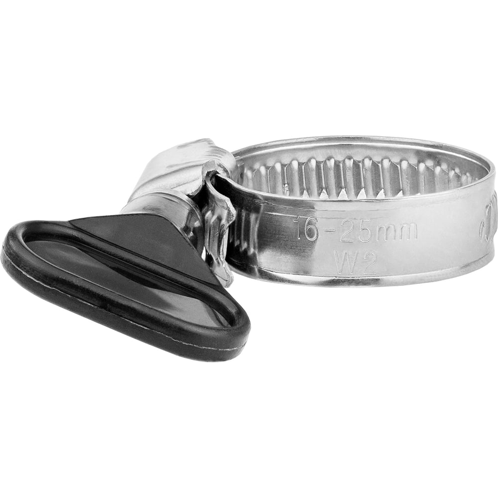 Обжимной червячный хомут MasterProf нерж. сталь, с бабочкой, 16-25 мм, 10 шт. ИС.140157.10 ...