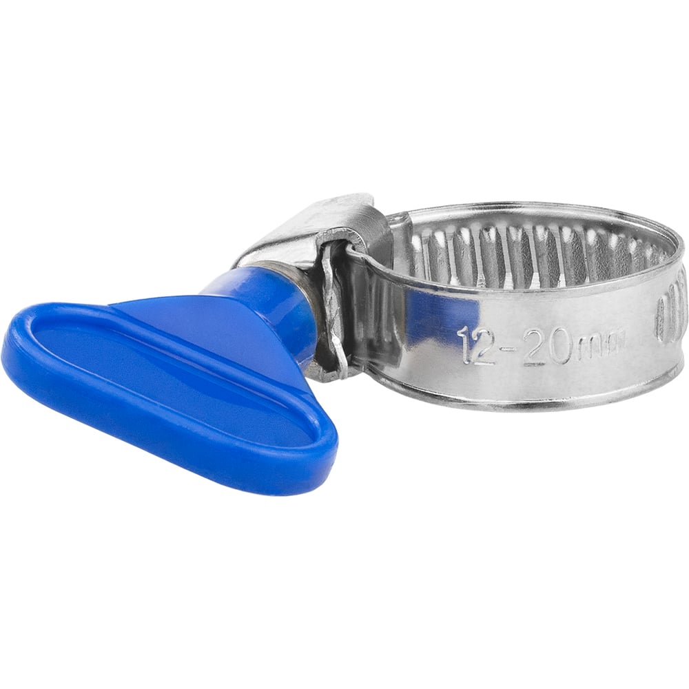 Обжимной червячный хомут MasterProf нерж. сталь, с бабочкой, 12-20 мм, 10 шт. ИС.140155.10 ...